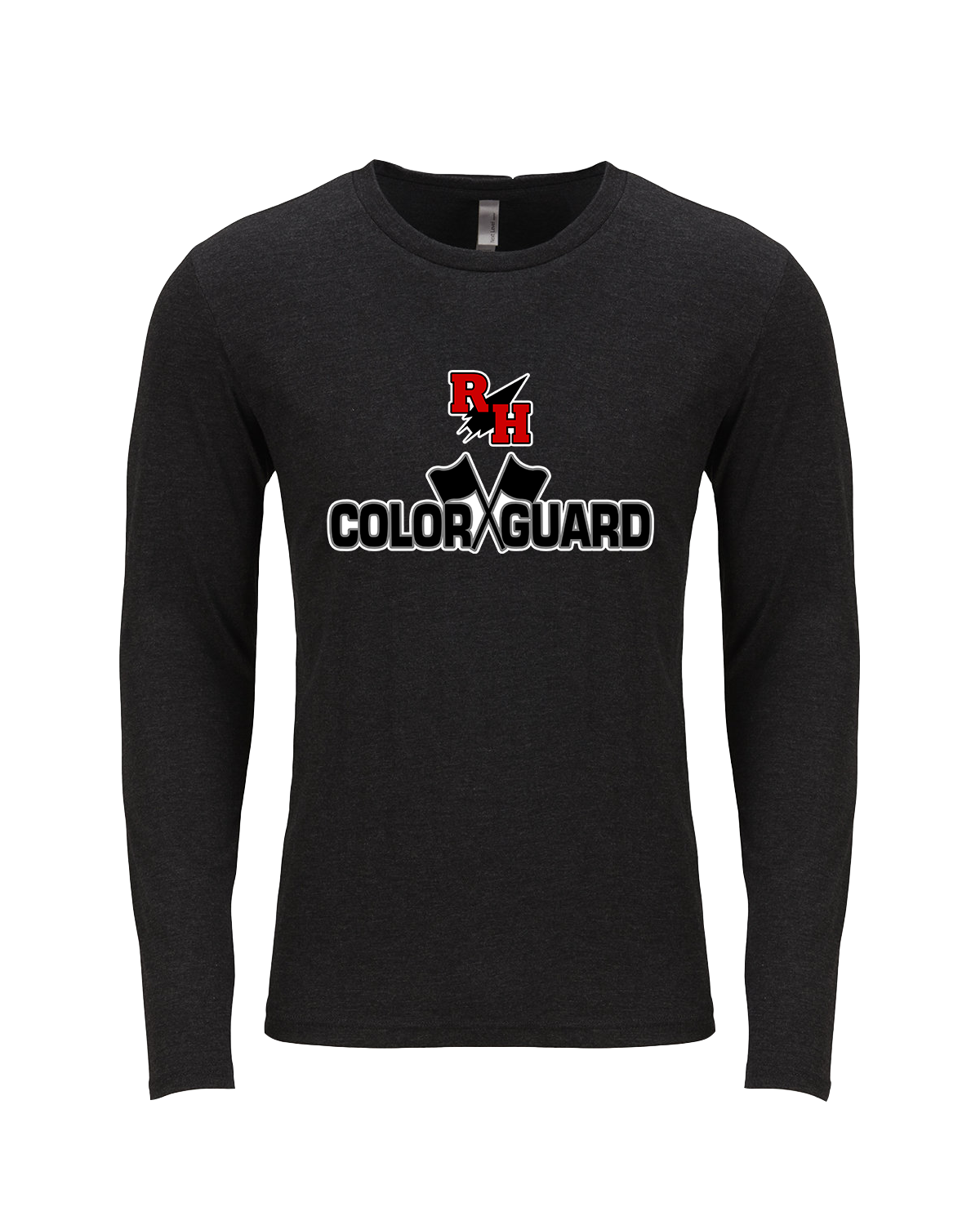 Rose Hill HS Color Guard Logo - Tri Blend Long Sleeve – Blast Team Stores